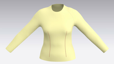 ArtStation - Raglan basic pattern female | Resources