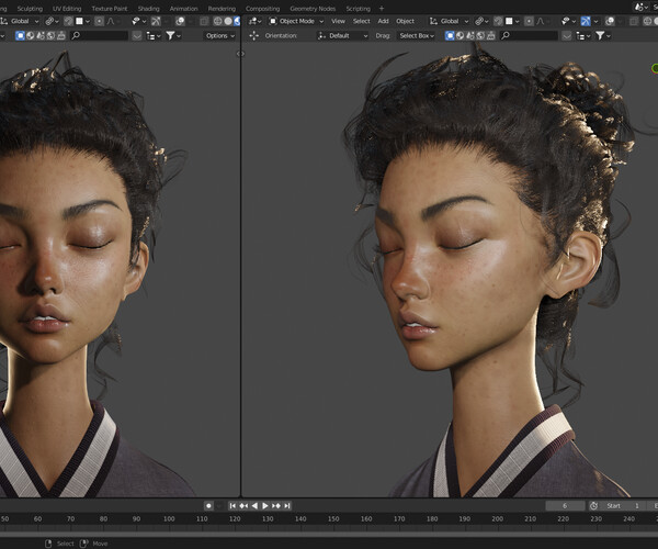ArtStation - Blender - Semi-realistic potrait - 3D model (*blend format ...