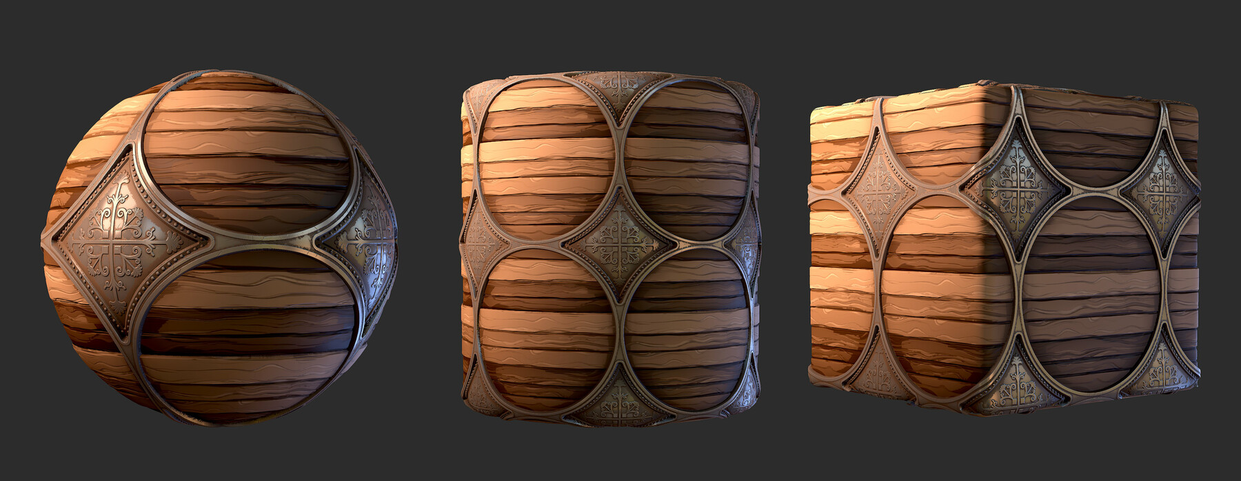 ArtStation - Stylized Wood with Ornaments - Substance 3D Designer ...