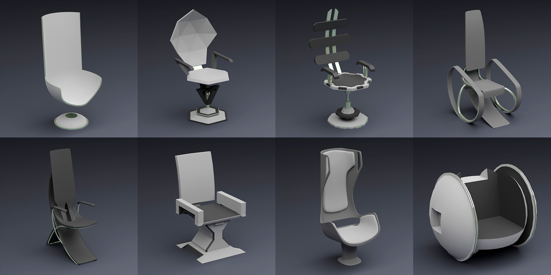 ArtStation - SC-FI Chairs | Resources