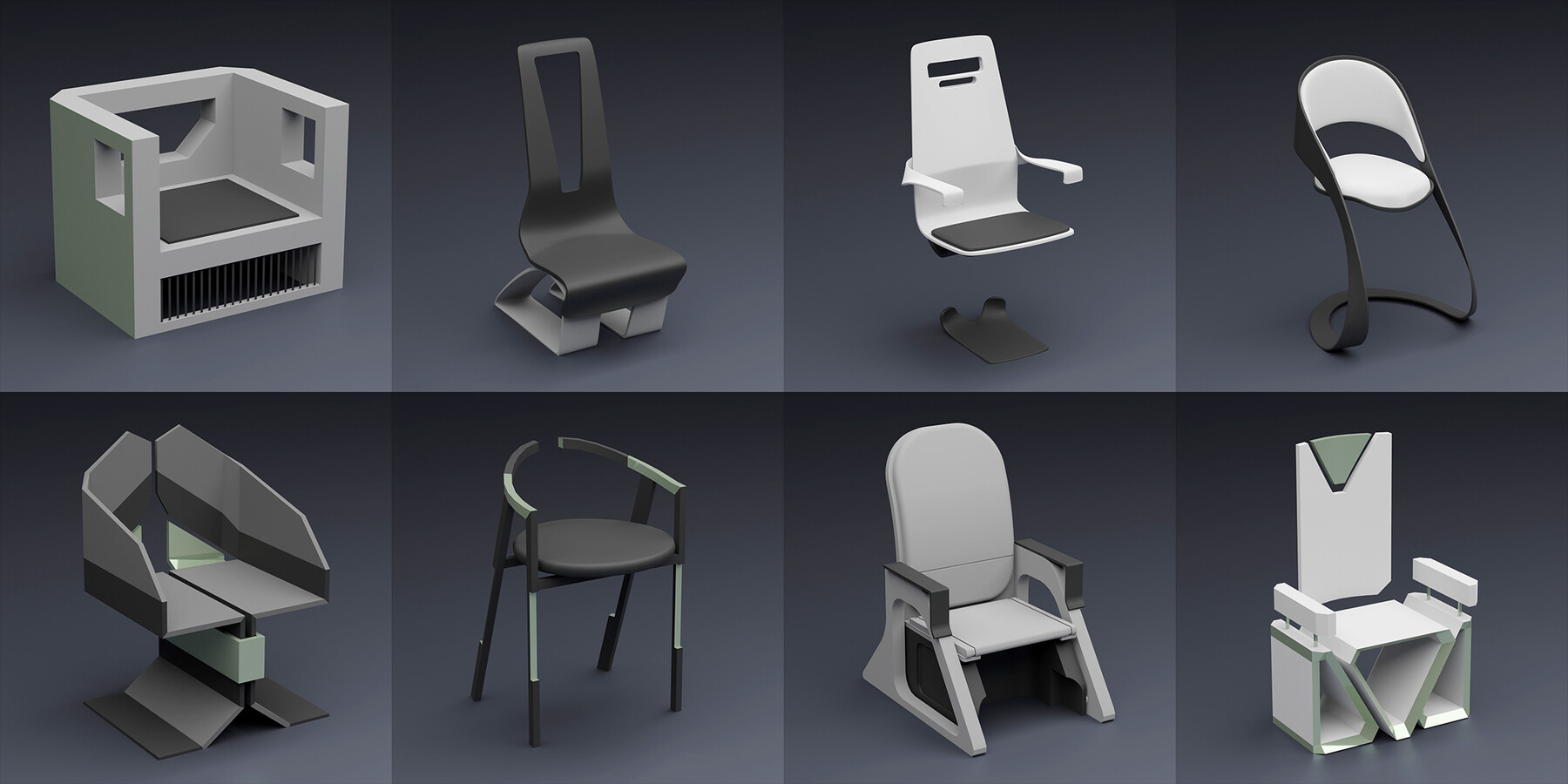 ArtStation - SC-FI Chairs | Resources