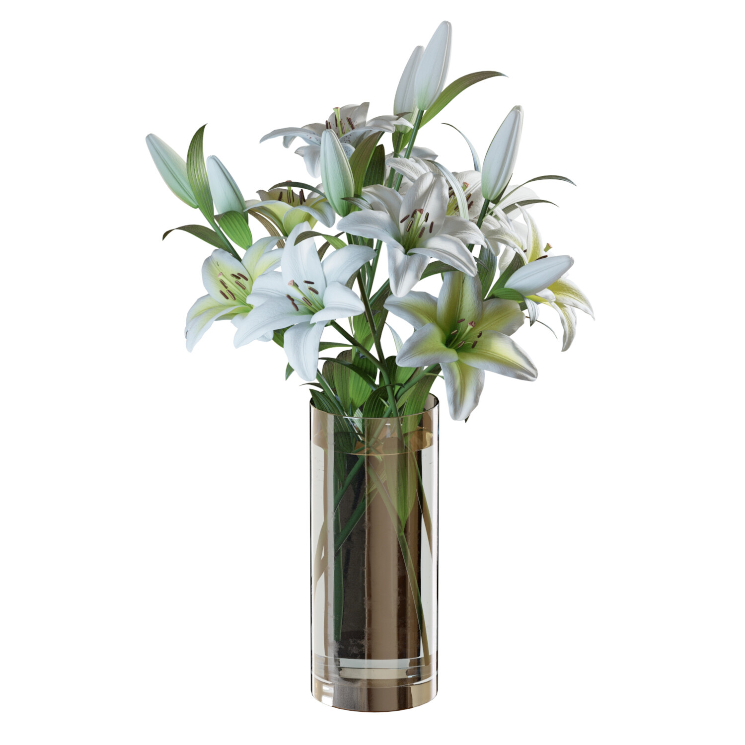 ArtStation - 3D Model / Flower Set 10 / White Lilies Bouquet | Resources