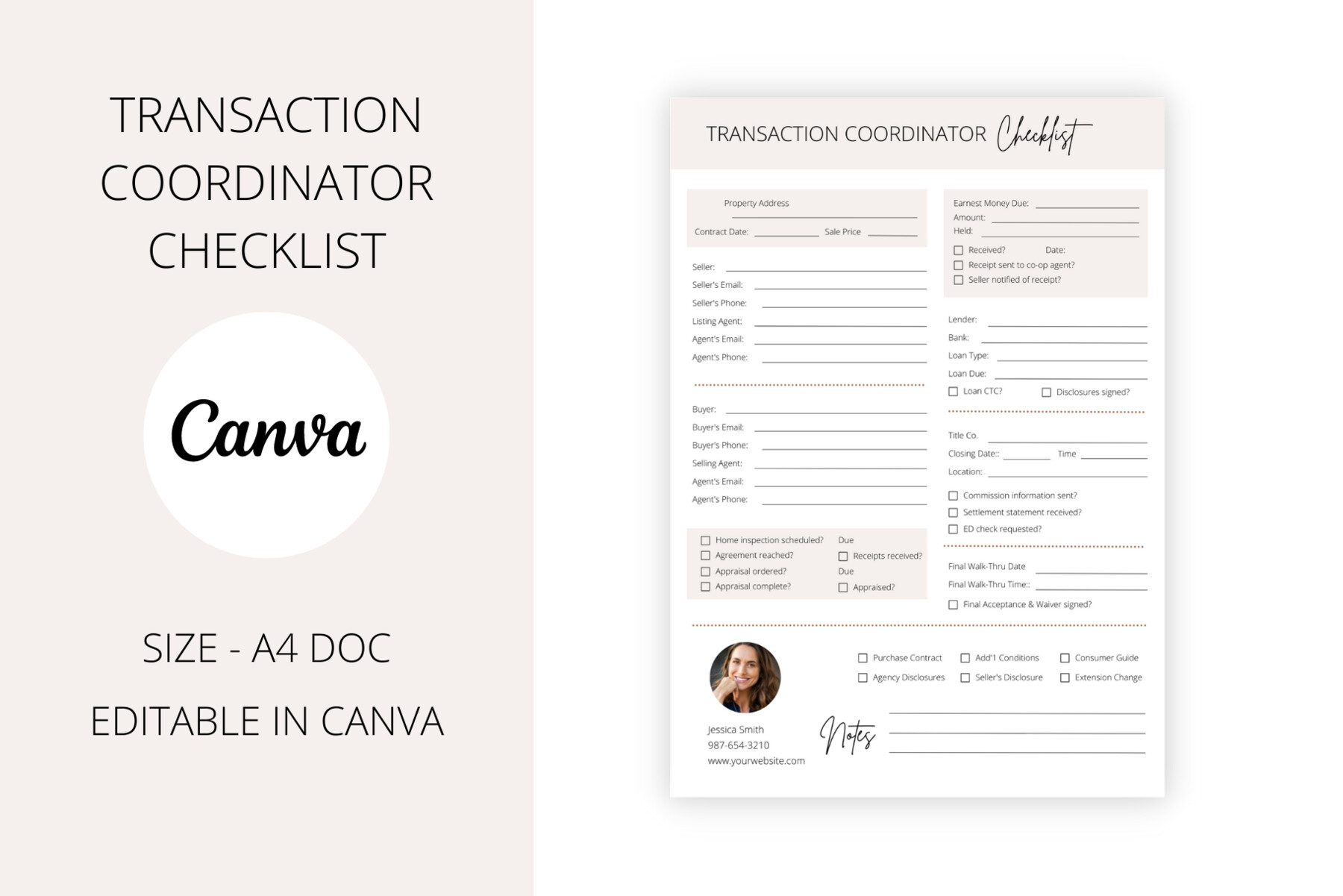 ArtStation - Transaction Coordinator Checklist Template | Artworks