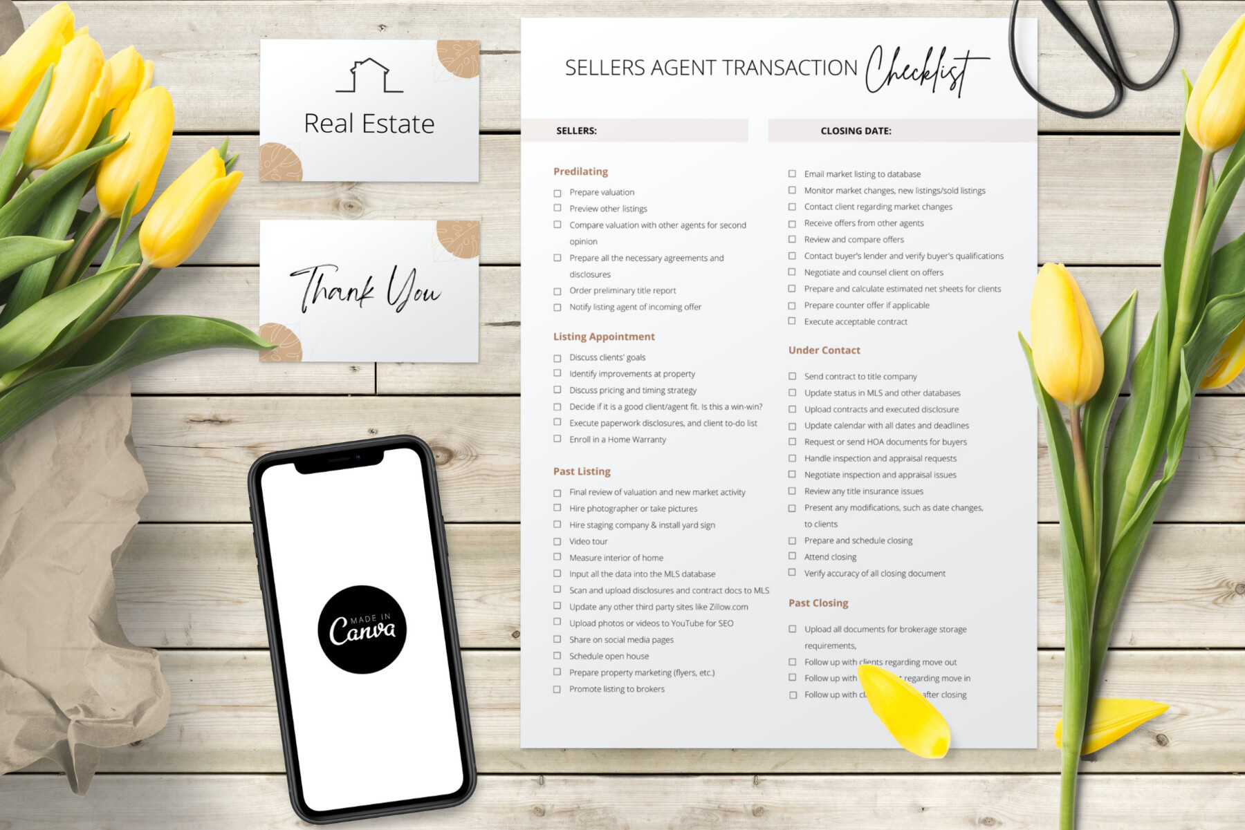 ArtStation - Sellers Agent Transaction Checklist Template | Artworks