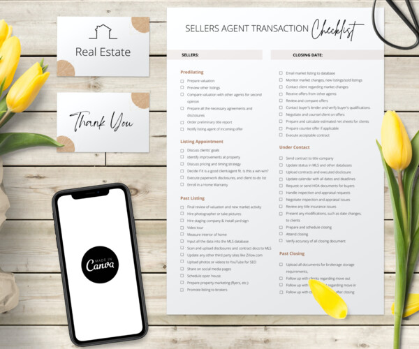 ArtStation - Sellers Agent Transaction Checklist Template | Artworks