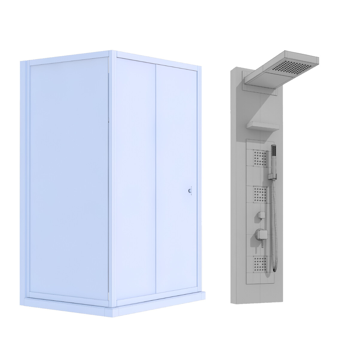 ArtStation - Shower cabin set 215 | Resources