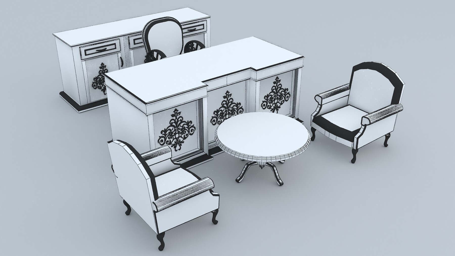 ArtStation - Classic Office Set | Resources