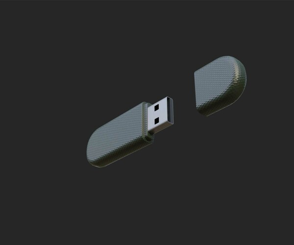 ArtStation - usb stick green | Game Assets