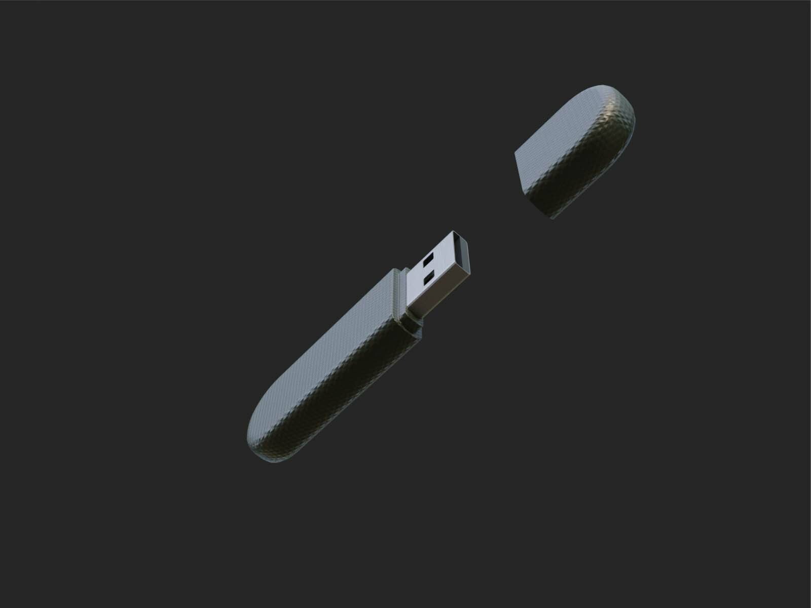 ArtStation - usb stick green | Game Assets