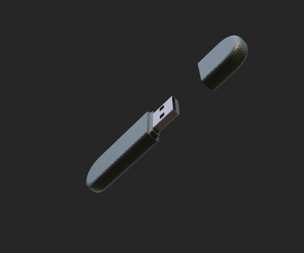 ArtStation - usb stick green | Game Assets
