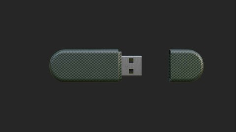 ArtStation - usb stick green | Game Assets