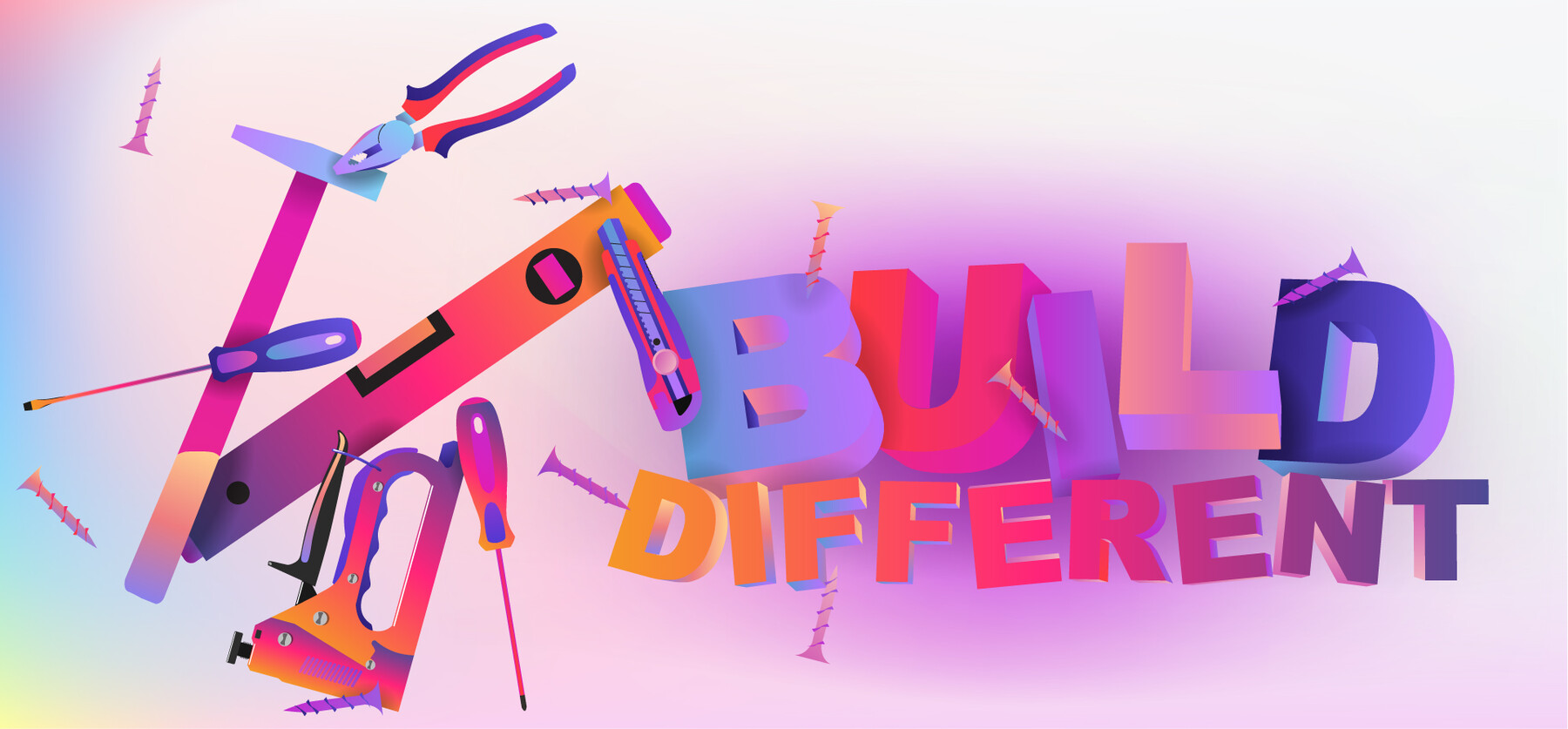 ArtStation - Banner with colored carpentry tools | Artworks