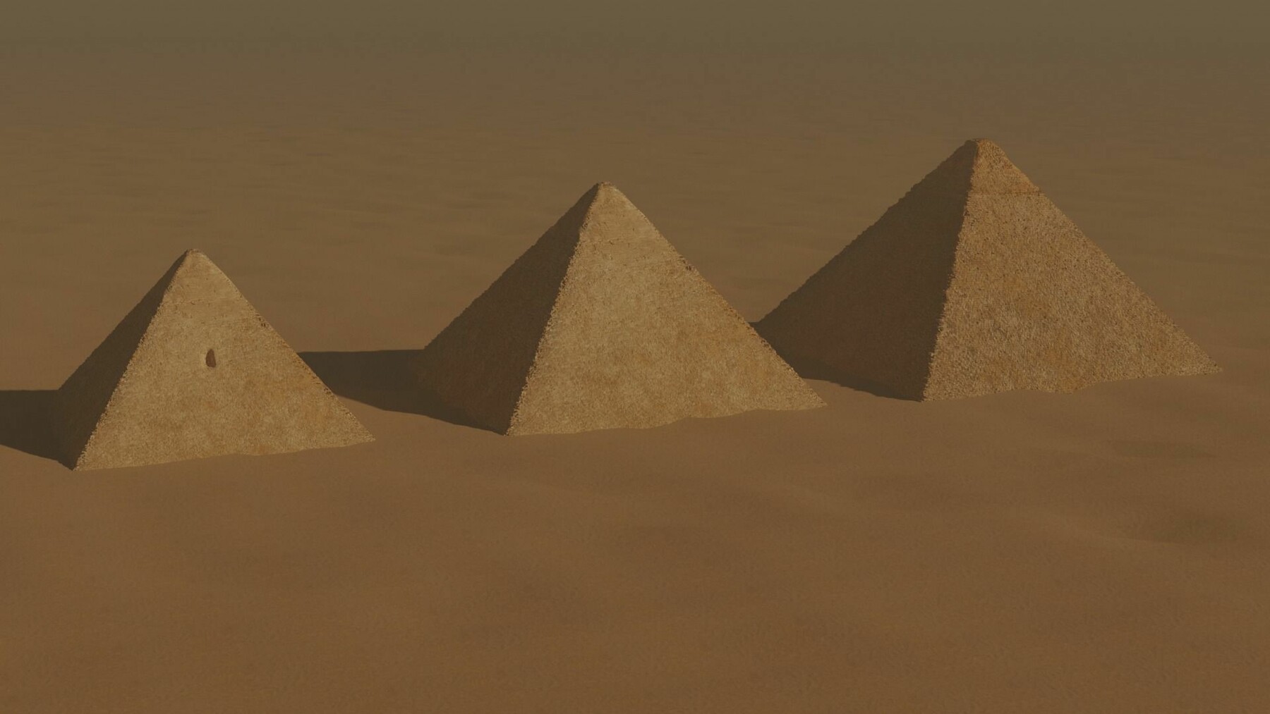 ArtStation - Pyramids of Giza Egypt Low-poly 3D model | Game Assets