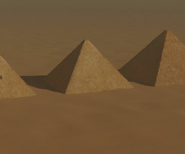 ArtStation - Pyramids of Giza Egypt Low-poly 3D model | Game Assets