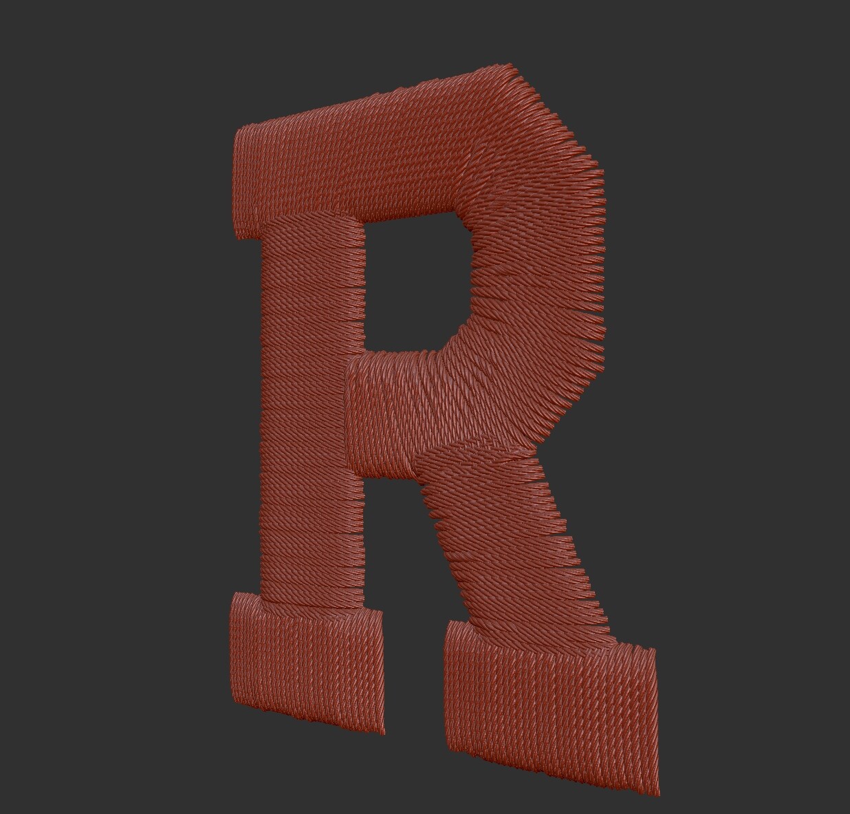 ArtStation - EmbroideryCG Font English05A size 3cm ZBush IMM 3D model ...