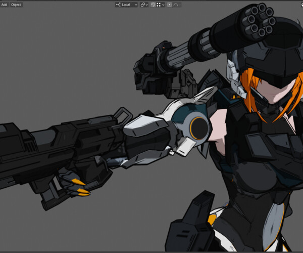 ArtStation - Anime-Style: SCI-FI Shoulder-WEAPONS (Pack) | Resources