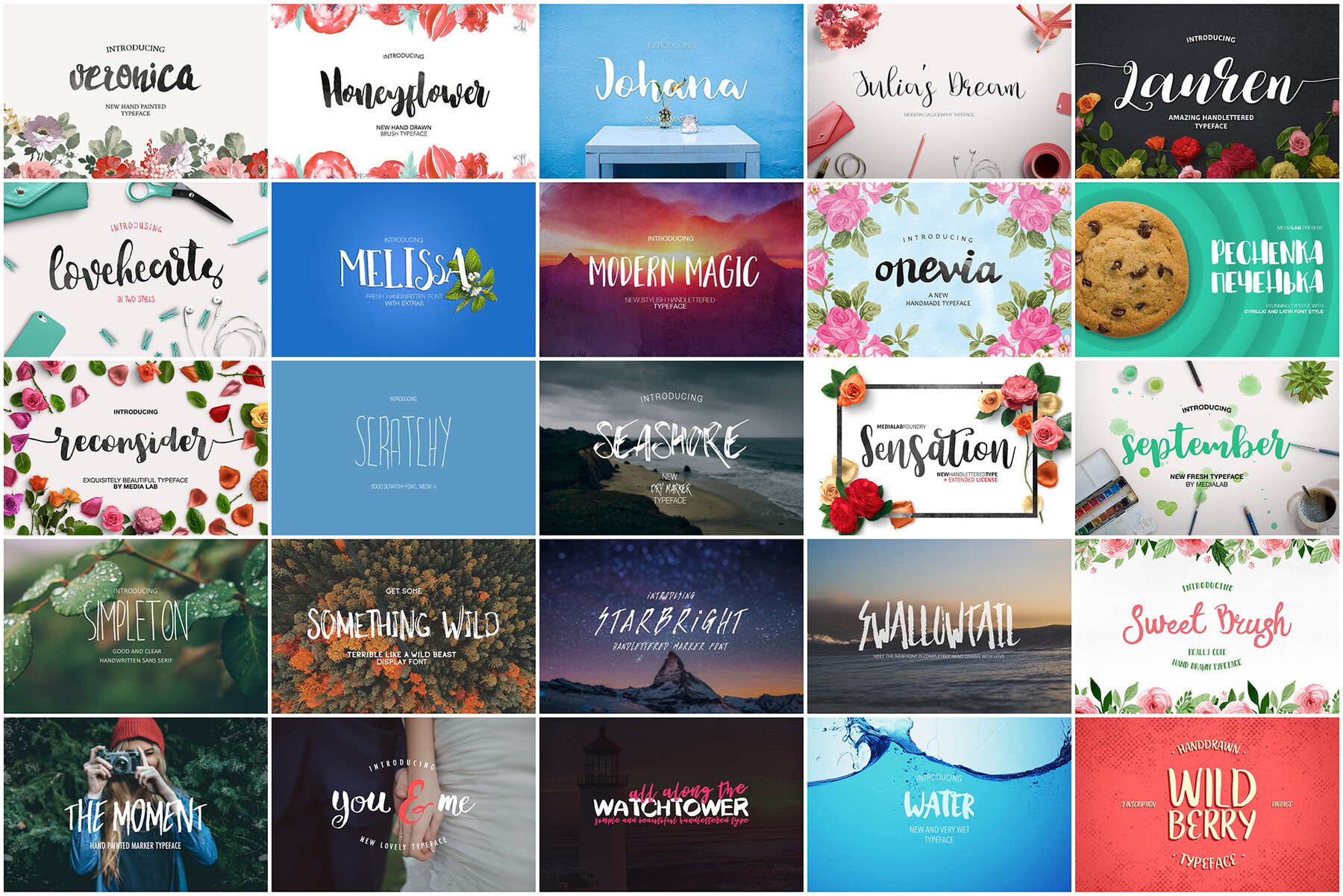 ArtStation - 59 Handwritten Digital Modern, Various Font Bundle ...