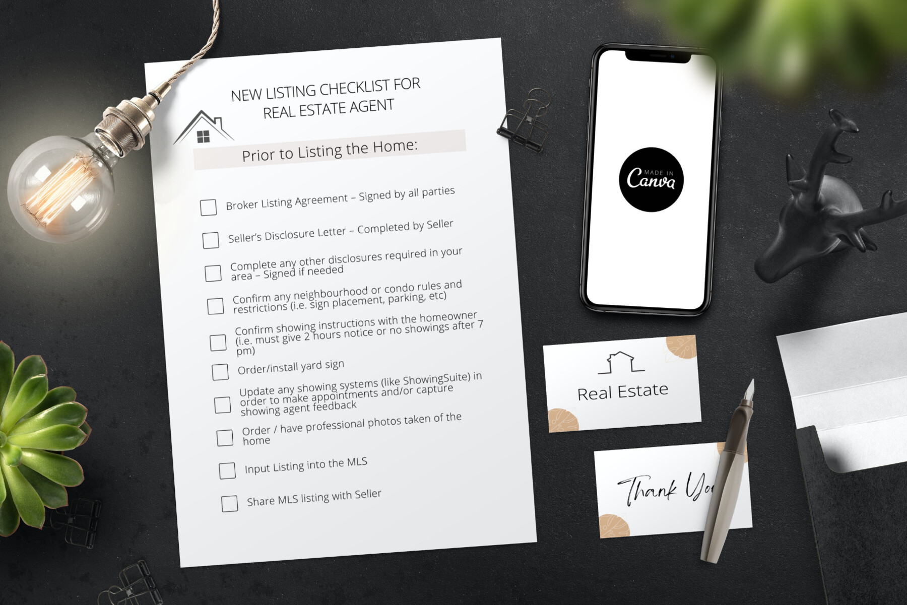 ArtStation - New Listing Checklist Template For Realtors | Artworks