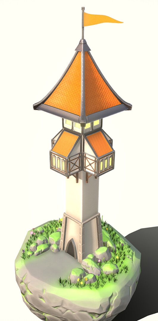 ArtStation - Tower / Watchtower on Island (LP) ( Stylized ) | Game Assets