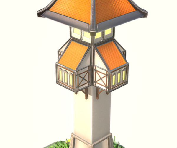 ArtStation - Tower / Watchtower on Island (LP) ( Stylized ) | Game Assets