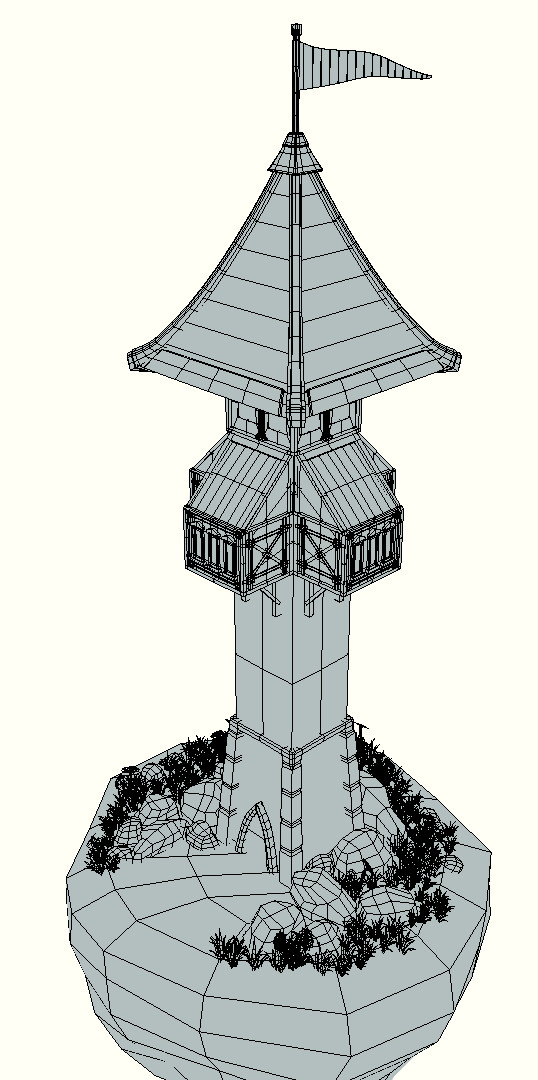 ArtStation - Tower / Watchtower on Island (LP) ( Stylized ) | Game Assets