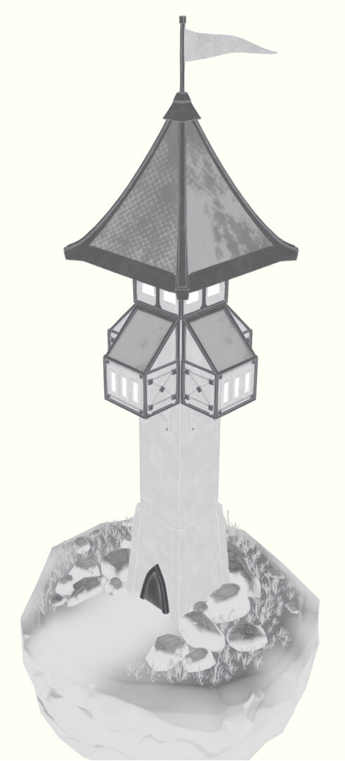 ArtStation - Tower / Watchtower on Island (LP) ( Stylized ) | Game Assets