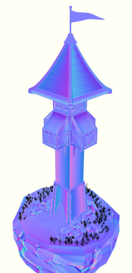 ArtStation - Tower / Watchtower on Island (LP) ( Stylized ) | Game Assets