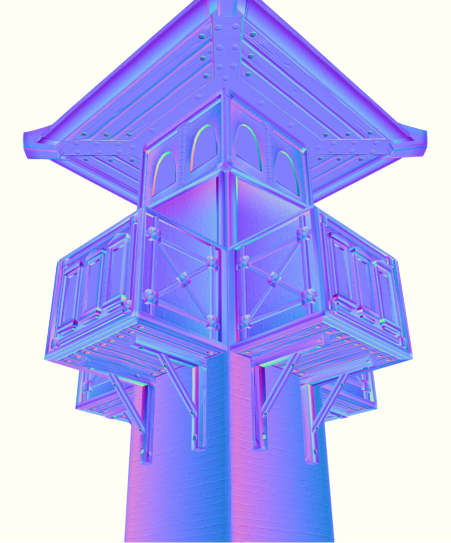 ArtStation - Tower / Watchtower on Island (LP) ( Stylized ) | Game Assets