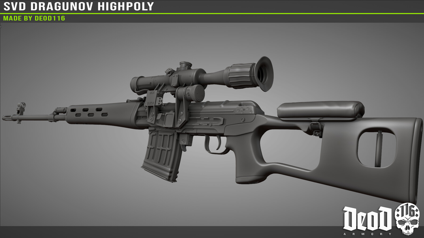 ArtStation - SVD Highpoly model | Resources