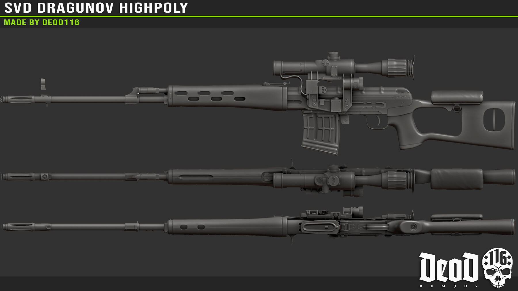 ArtStation - SVD Highpoly model | Resources