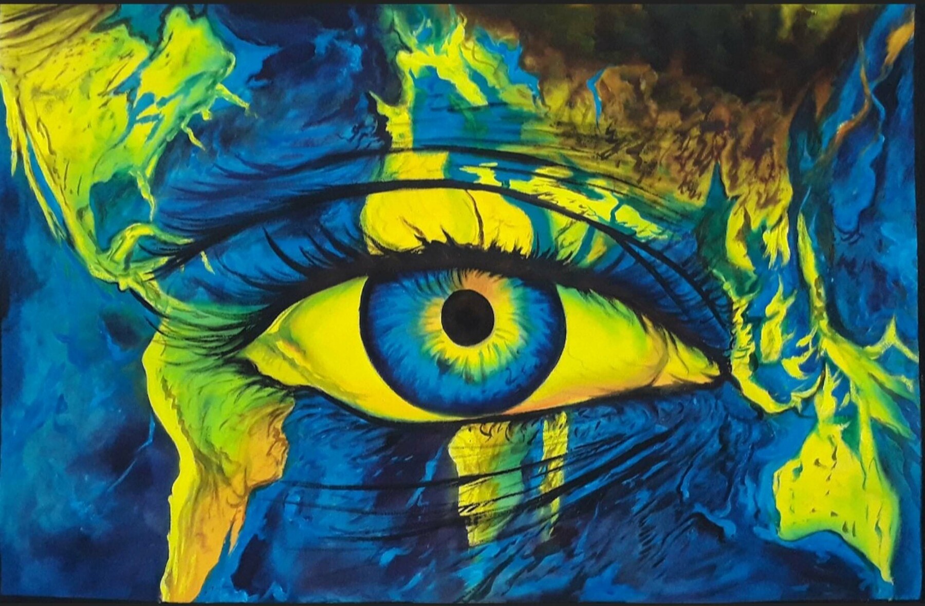 ArtStation - The psy Eye UV handmade abstract Painting | Artworks