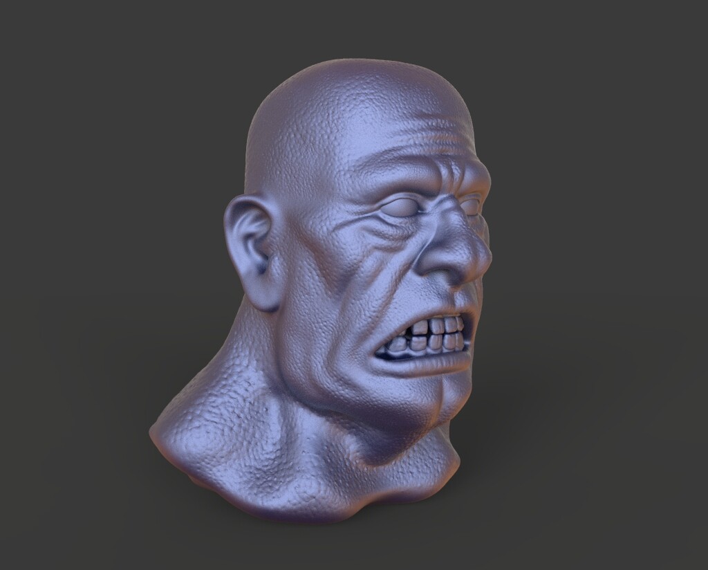 ArtStation - Head-F3_high poly sculpt | Resources