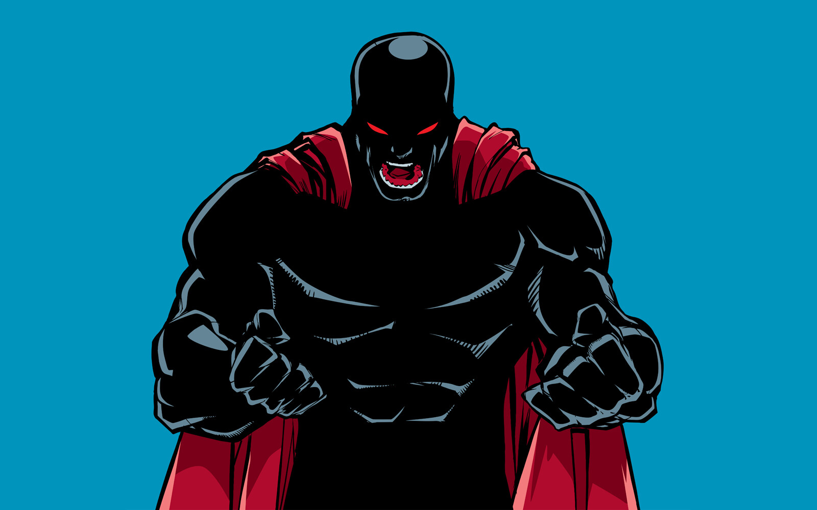 ArtStation - Raging Superhero Scream Silhouette | Artworks