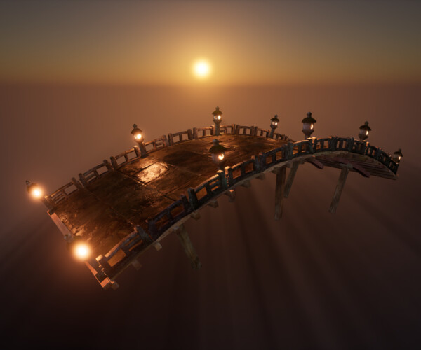 Artstation Tutorial Japanese Traditional Bridge Procedural Generator With Houdini And Unreal
