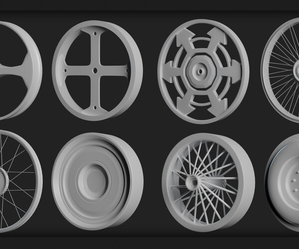 ArtStation - 40 Tires & Rims 3D Model (Game-Ready) | Game Assets