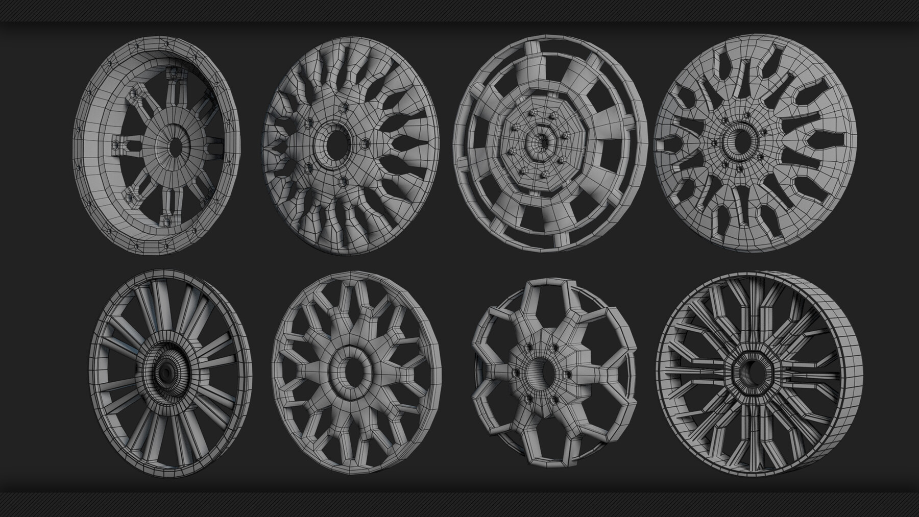ArtStation - 40 Tires & Rims 3D Model (Game-Ready) | Game Assets