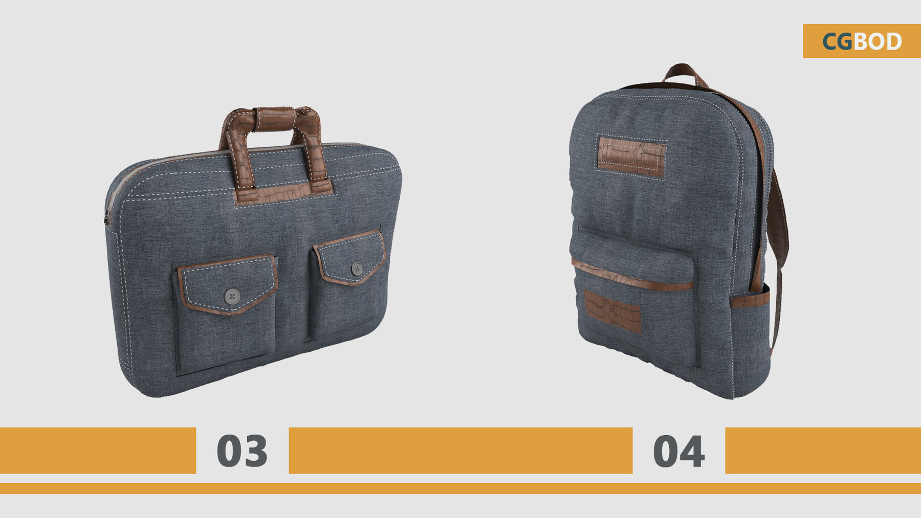 ArtStation - 20 Briefcase and Bag Base Mesh / Marvelous Designer | Game ...