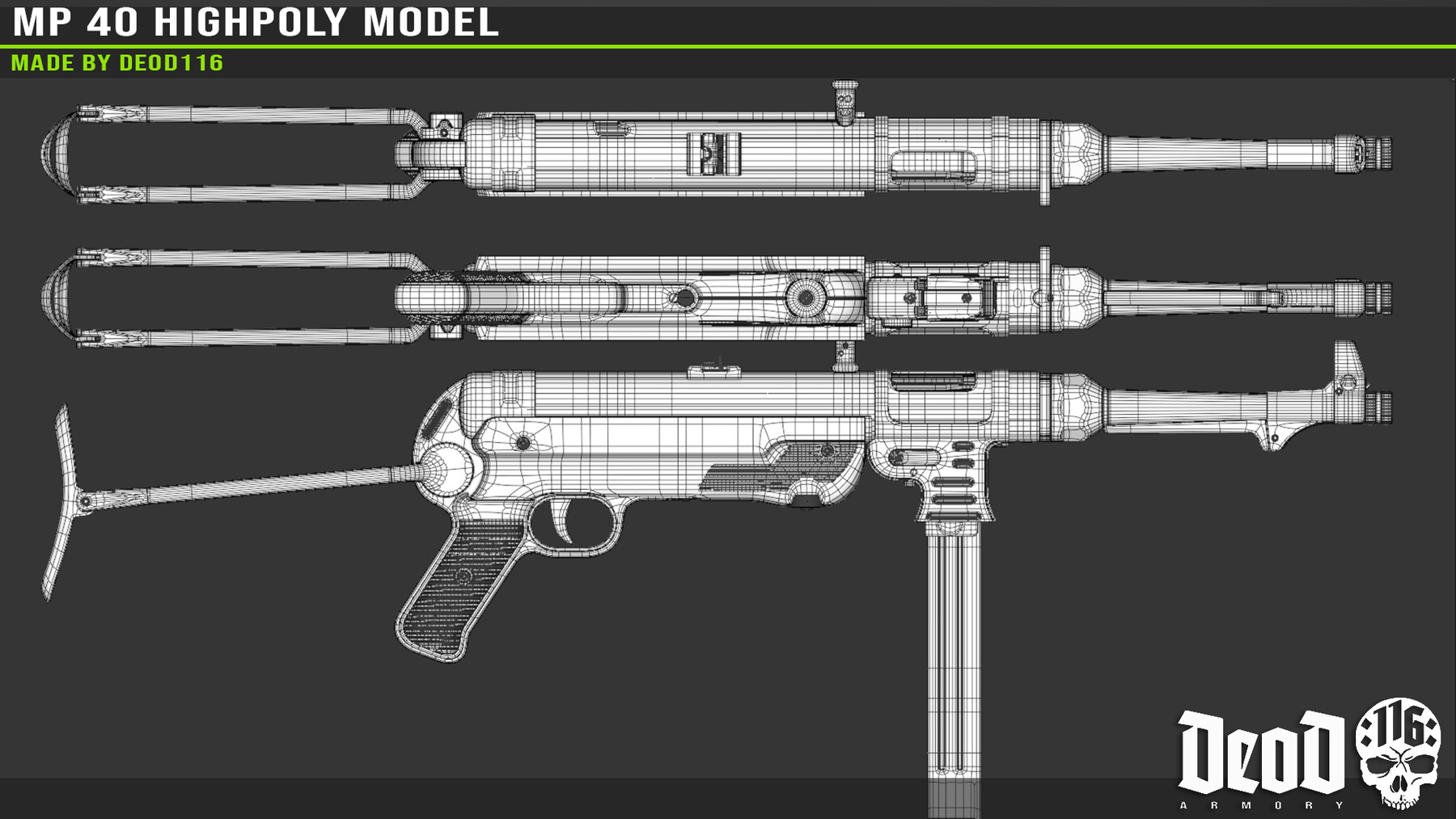ArtStation - MP 40 Highpoly model | Resources