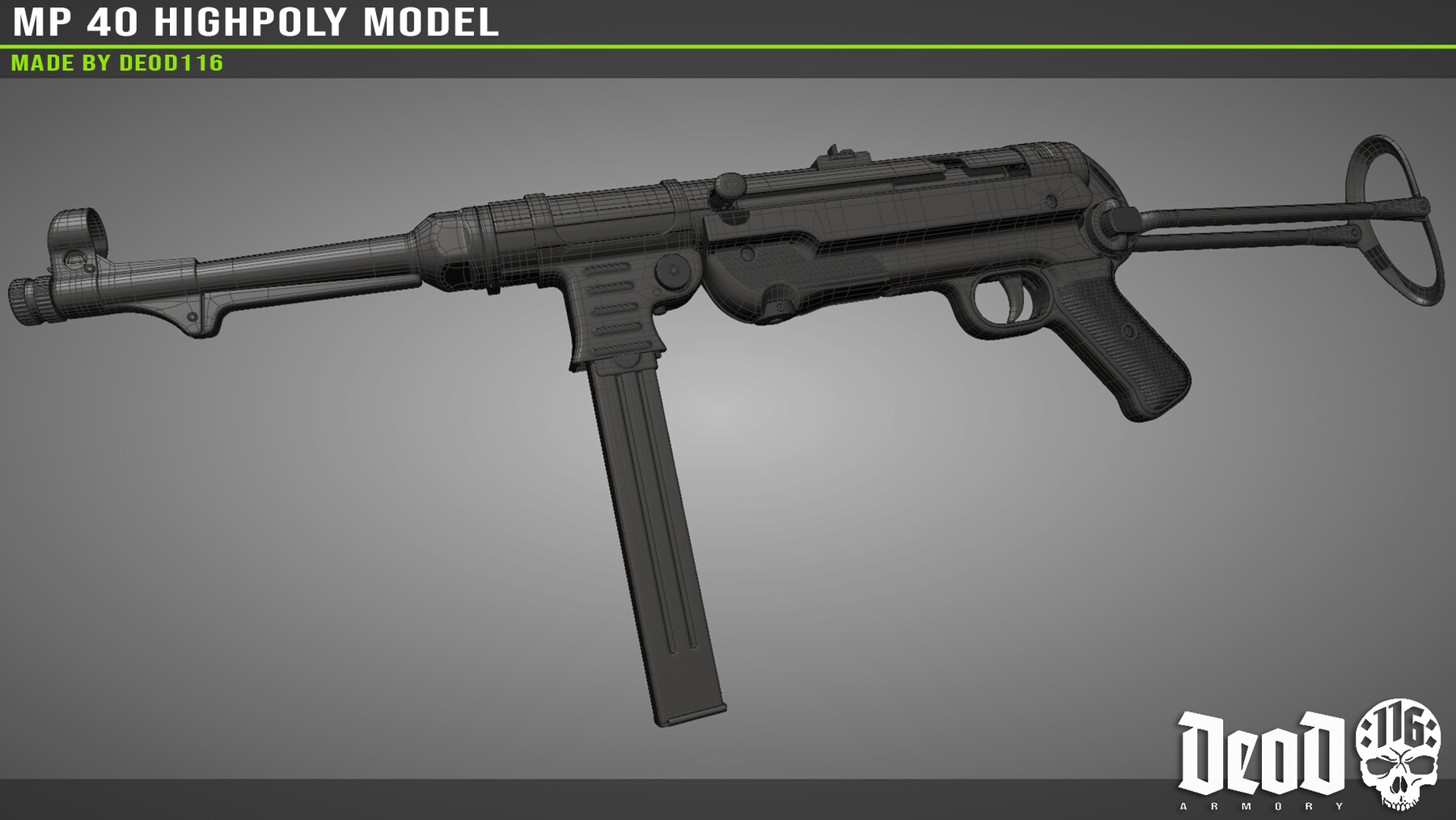 ArtStation - MP 40 Highpoly model | Resources