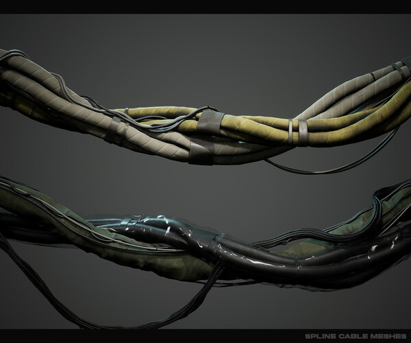 ArtStation - Spline Cable Kit Vol.01 | Game Assets