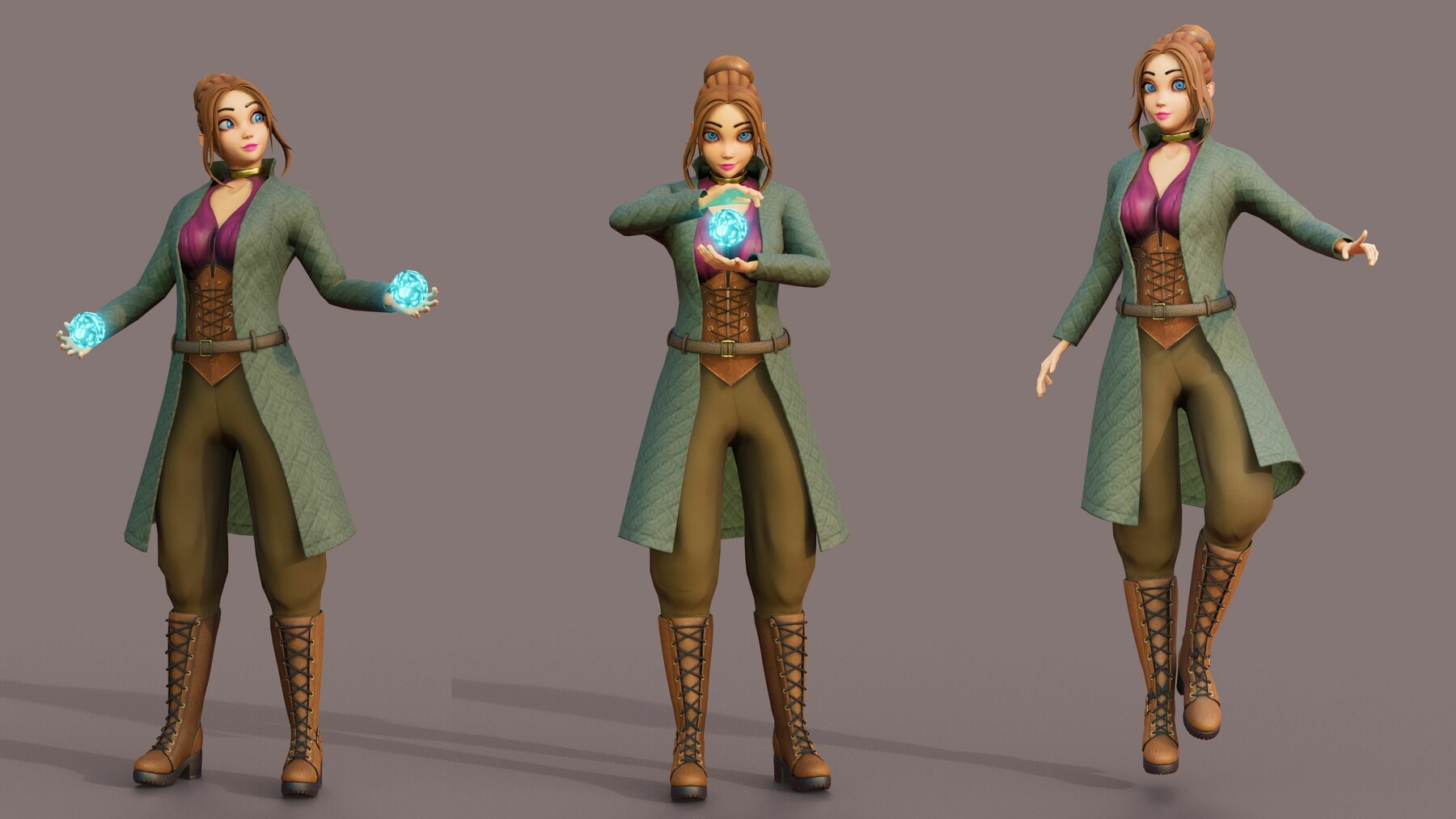 ArtStation - Mage Cartoon Female Full Rigged in Blender | Resources