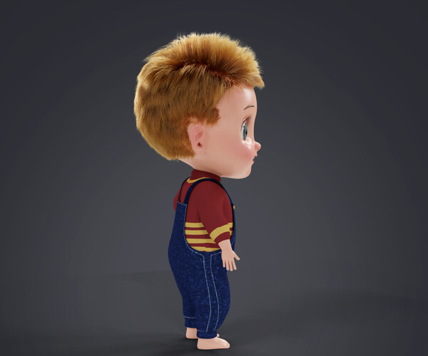 ArtStation - Cartoon Fur Baby Boy Cute Character Rigged | Game Assets