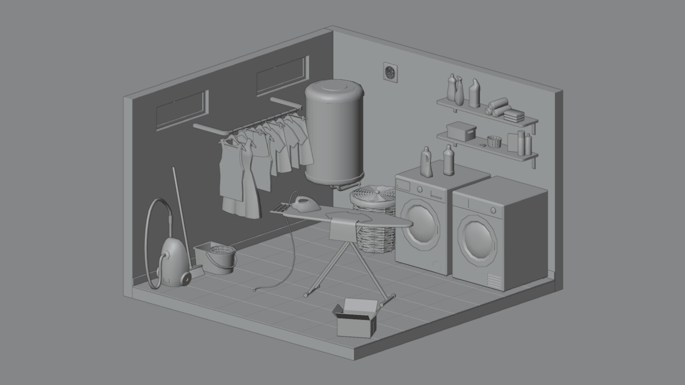 ArtStation - Laundry room | Game Assets