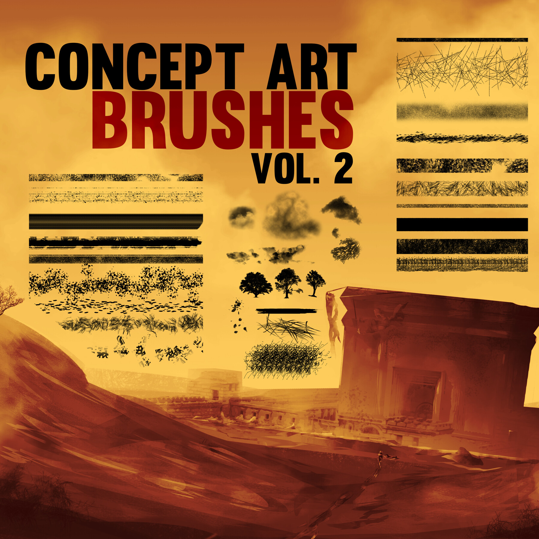 ArtStation - Concept Art Brushes Vol. 2 | Brushes