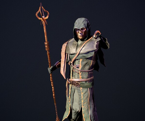 ArtStation - Fantasy Battle Mage - Esper (Realtime PBR Character ...