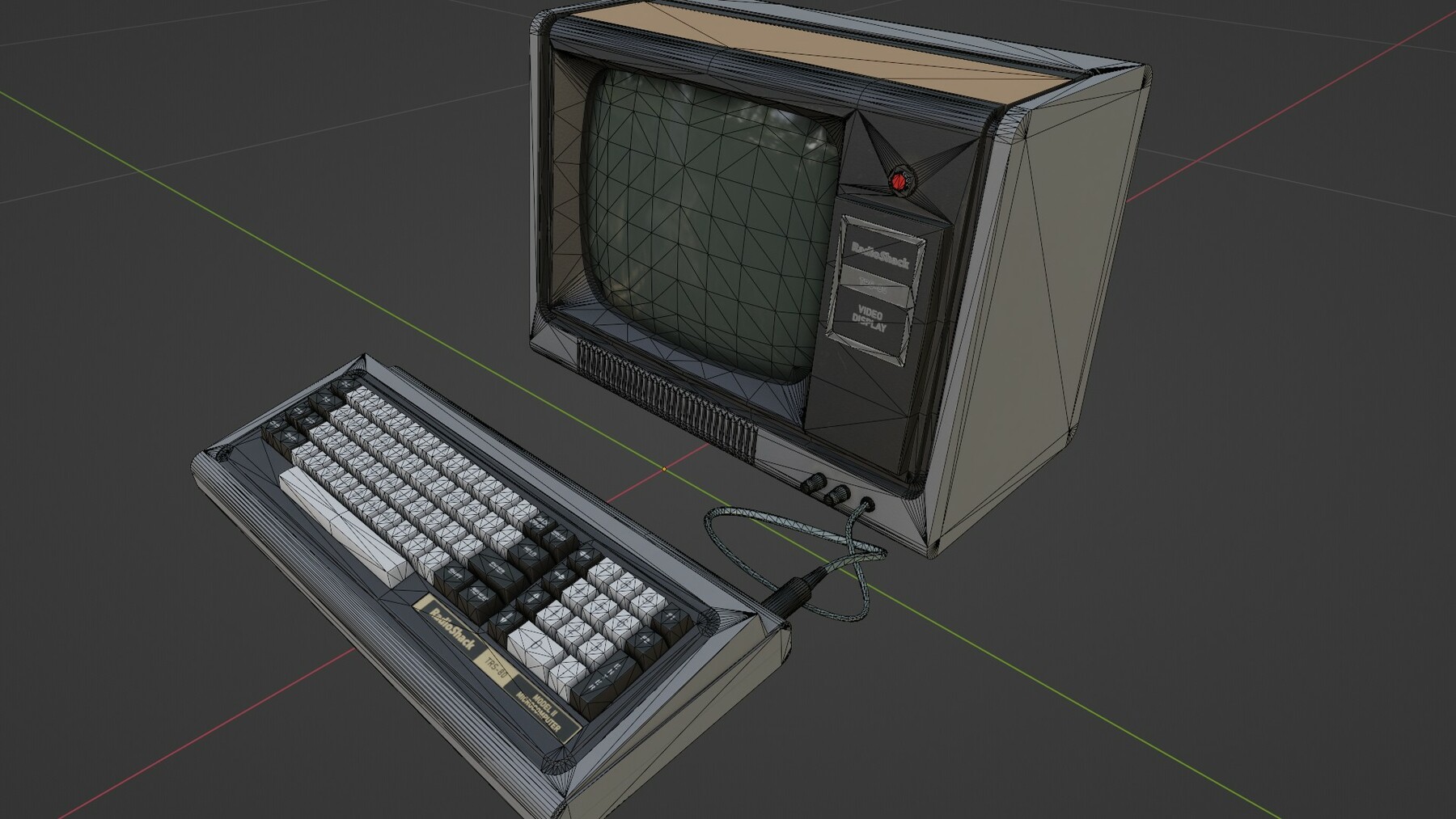 ArtStation - RadioShack TRS-80 with video display | Game Assets