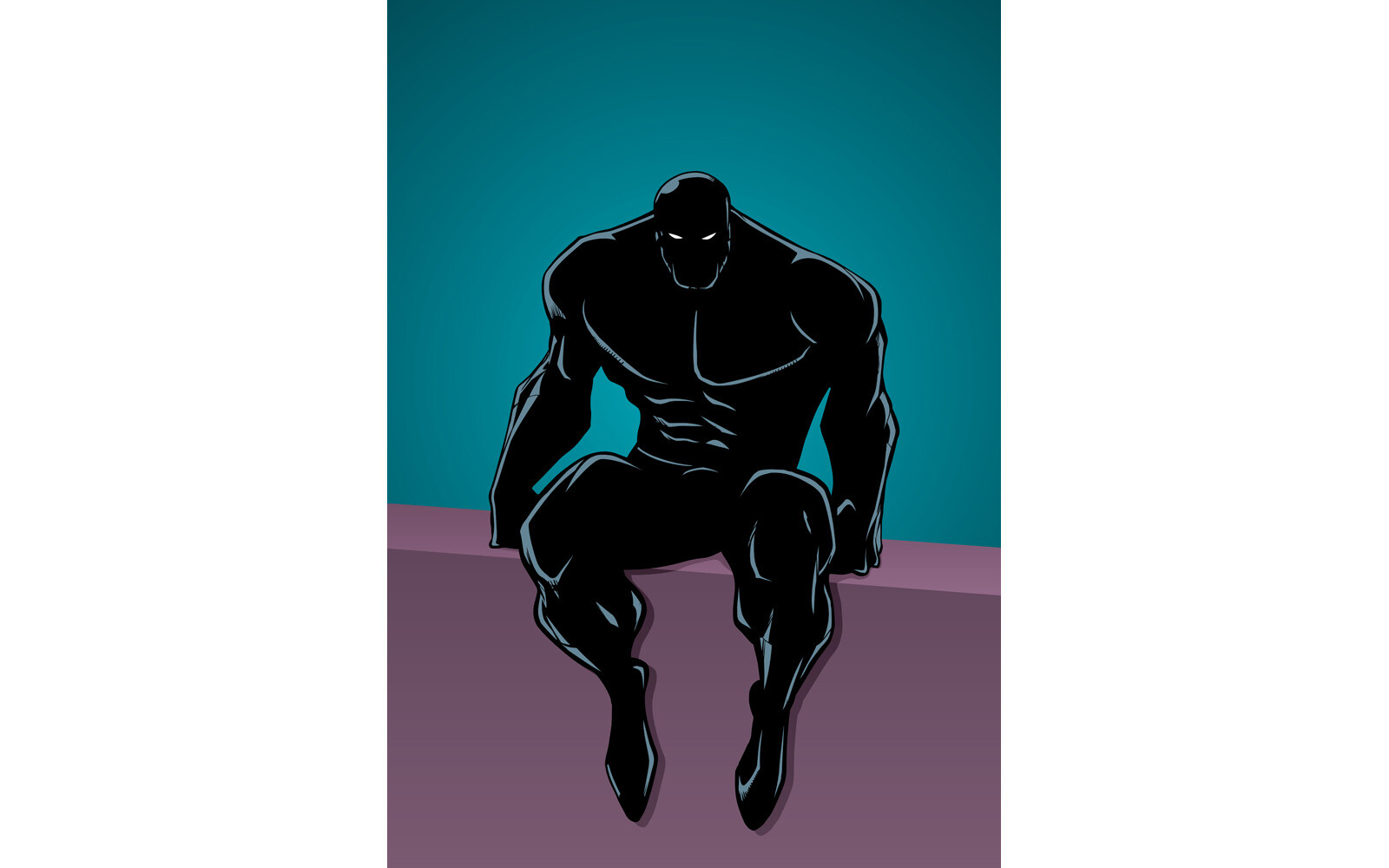 ArtStation - Superhero Sitting on Wall Silhouette | Artworks
