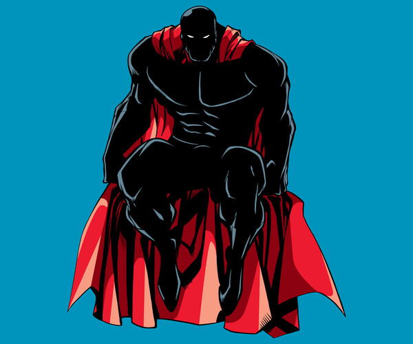 ArtStation - Superhero Sitting Silhouette | Artworks