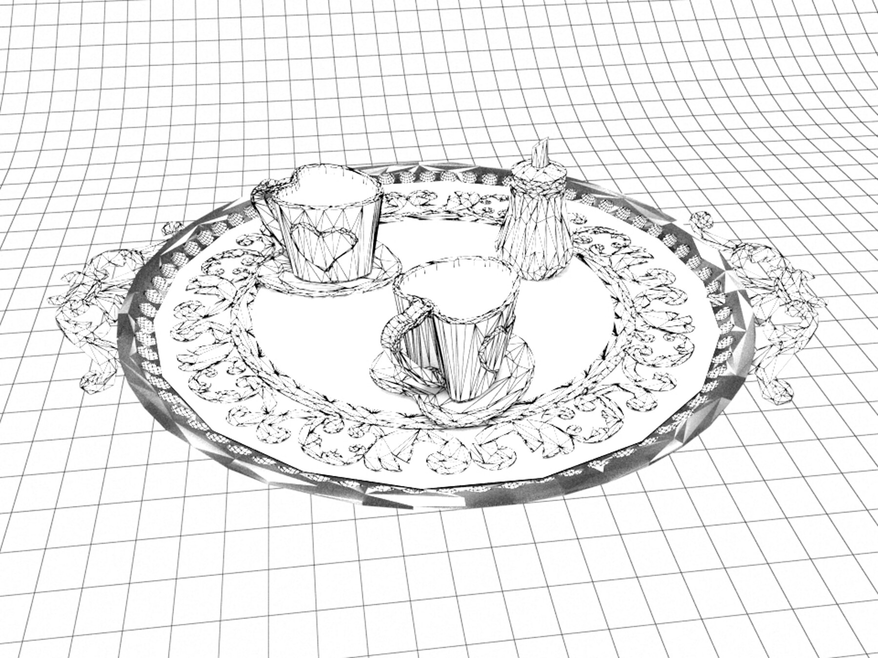 ArtStation - Coffee Service Tray | Resources
