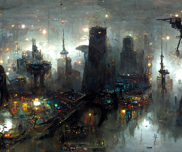 ArtStation - cyberpunk rainy city | Artworks